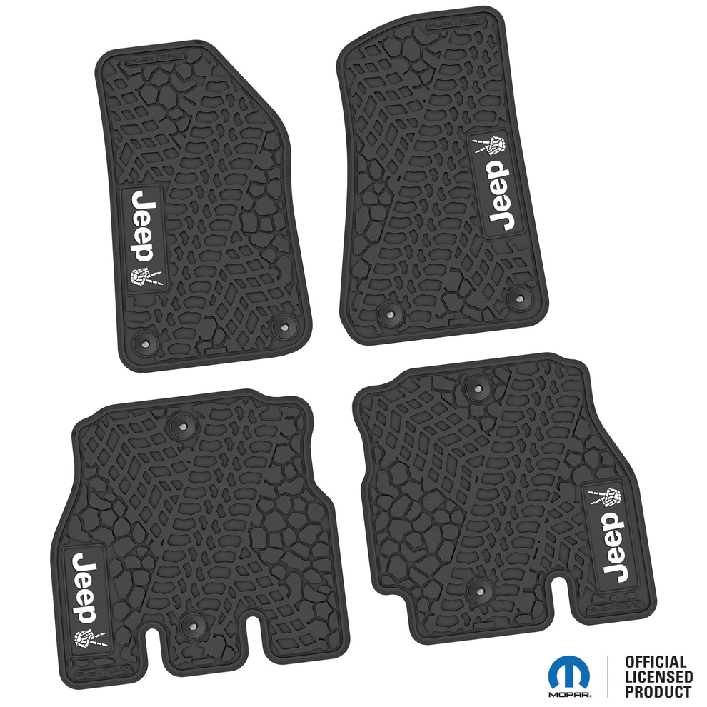 Flex Tread JL用 フロアマット (フロント&リア) | JEEP Peace Sign ロゴ入り – アメリカンインテイク US ...